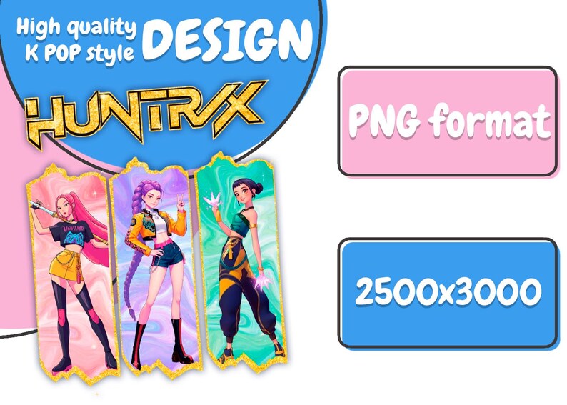 Golden K-pop Huntrix Png, Gold Kpop Demon Hunters Design, Saja Girls ...
