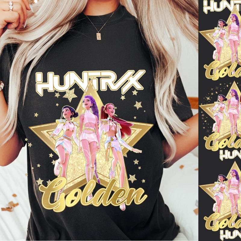 Golden K Pop Tshirt - Etsy