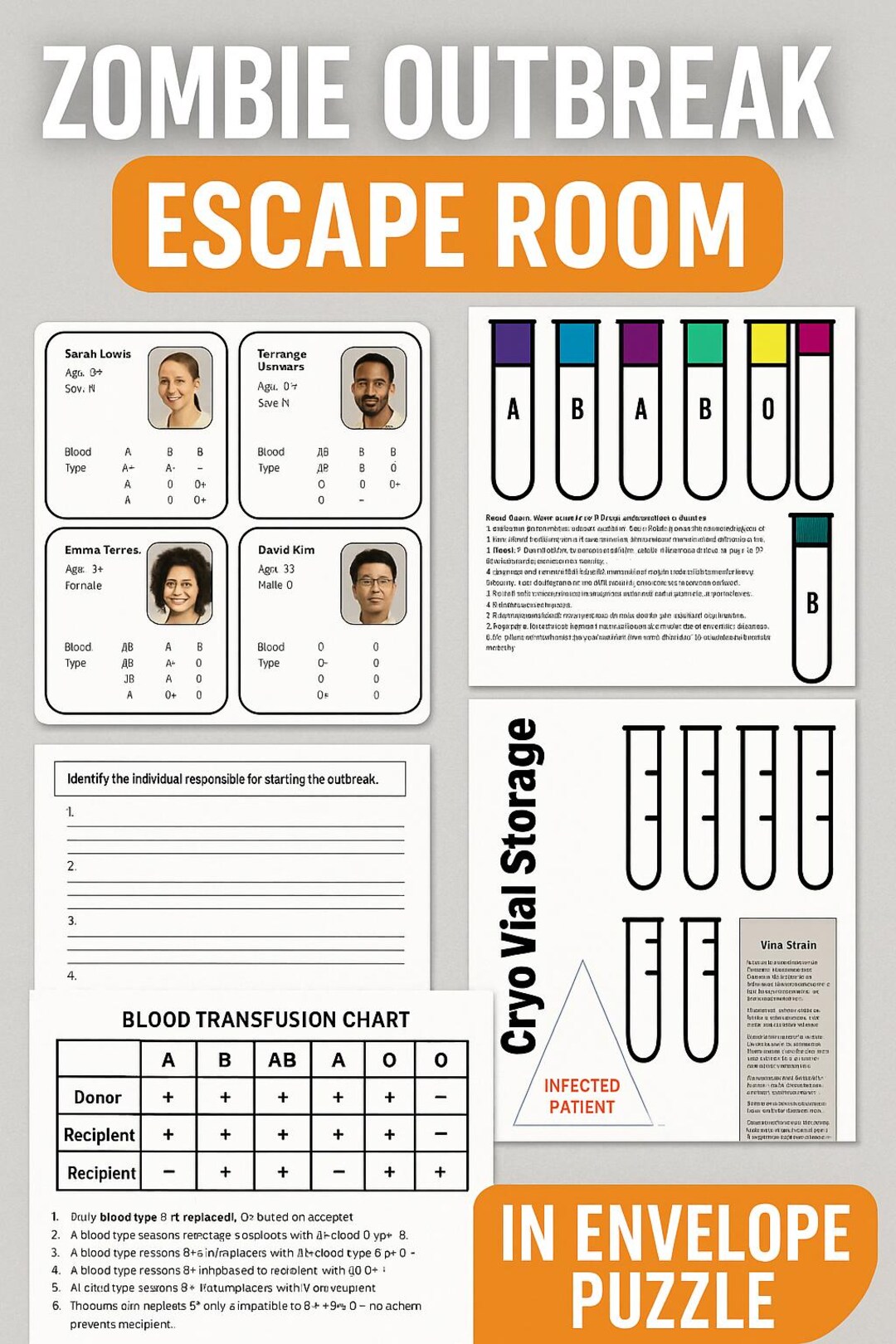 Zombie Outbreak Digital Download Escape Room - Etsy