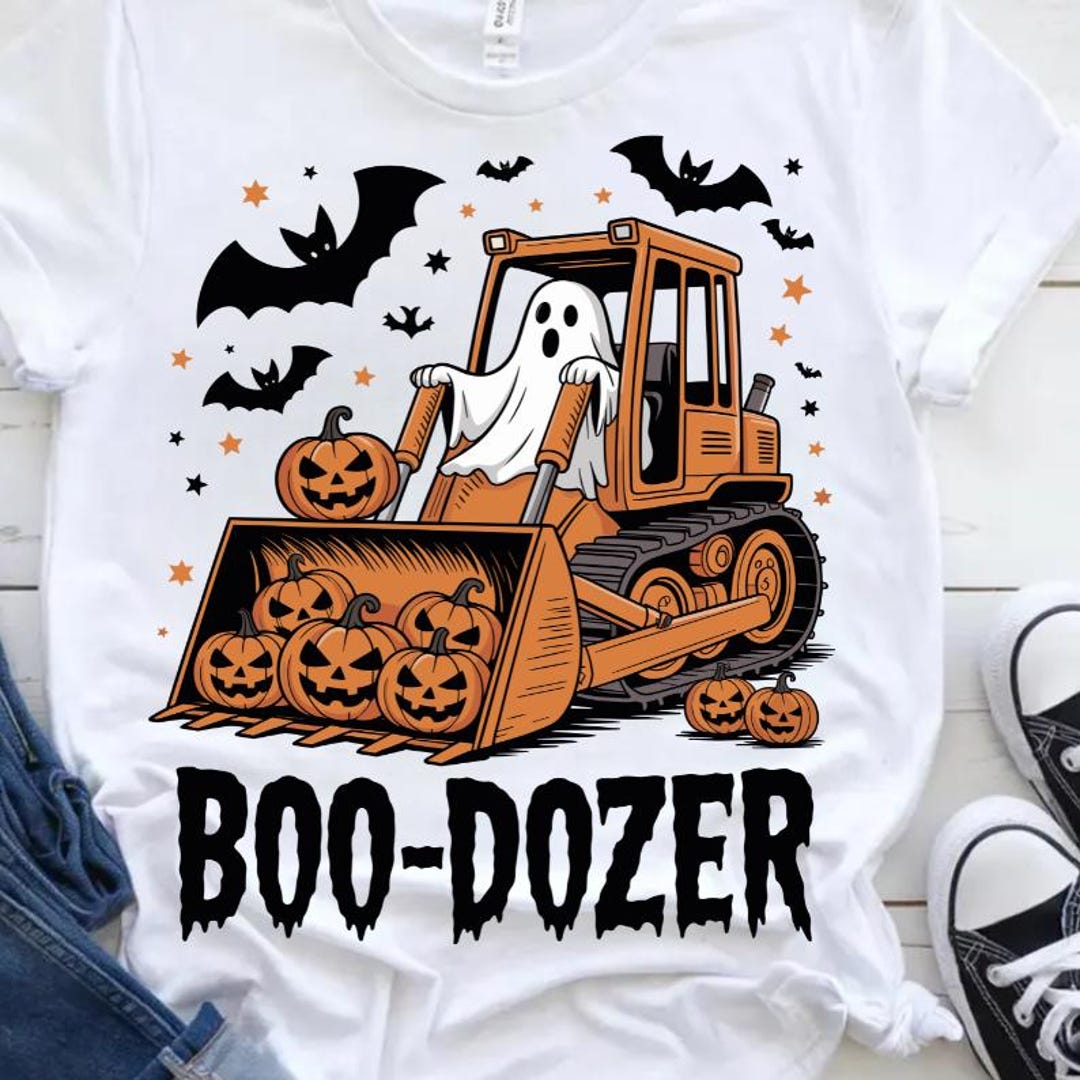 Boo Dozer SVG PNG, Boy Fall PNG, Halloween Kid T-shirt, Spooky Season ...
