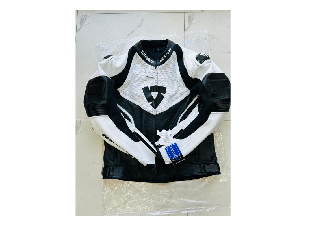 Cowhide Leather Motorcycle Jacket: Revit Matador Biker Jacket, CE Armor ...