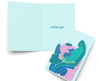 I Miss You This Much Funny Card General Greeting Card - Etsy