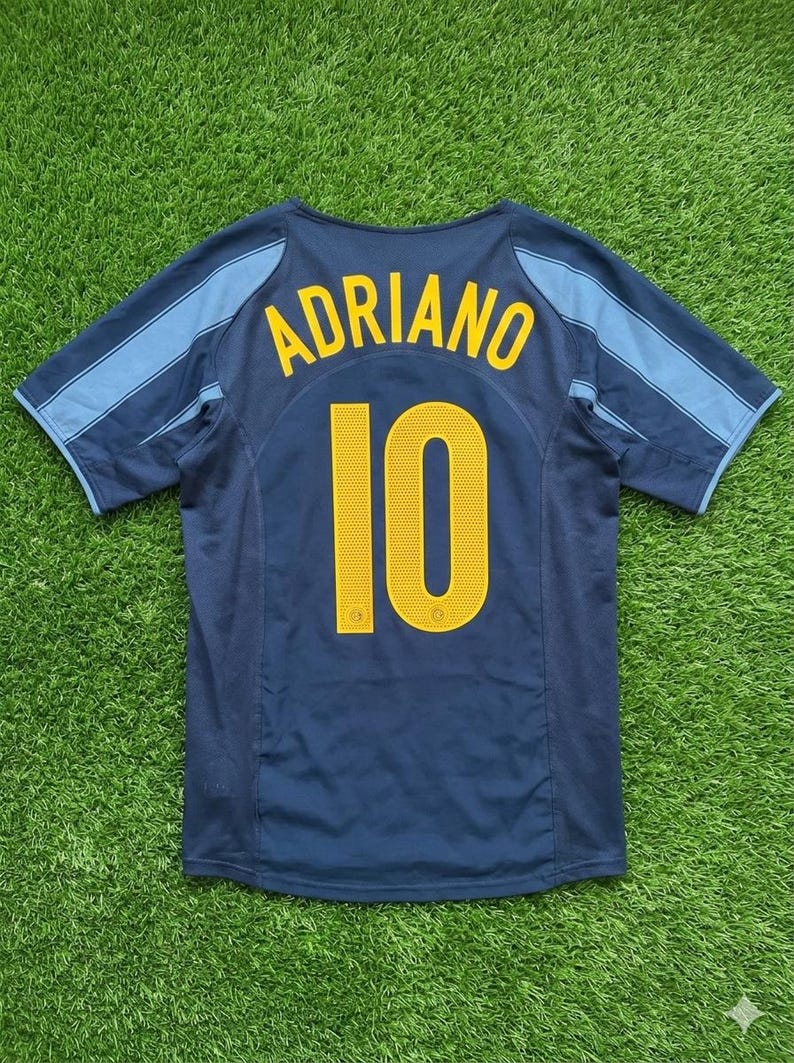 Inter Milan Adriano 10 Retro 2004-05 Away Football Shirt (serie A Kit ...