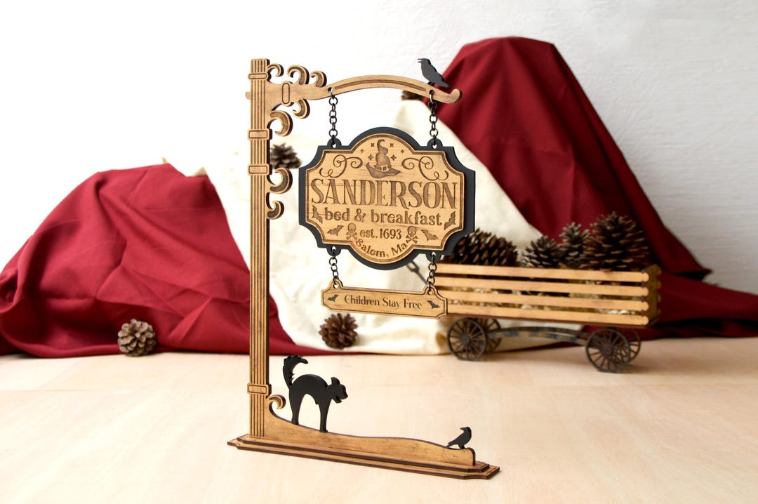 Sanderson Sisters Bed & Breakfast Sign SVG DXF: Laser Cut Halloween ...