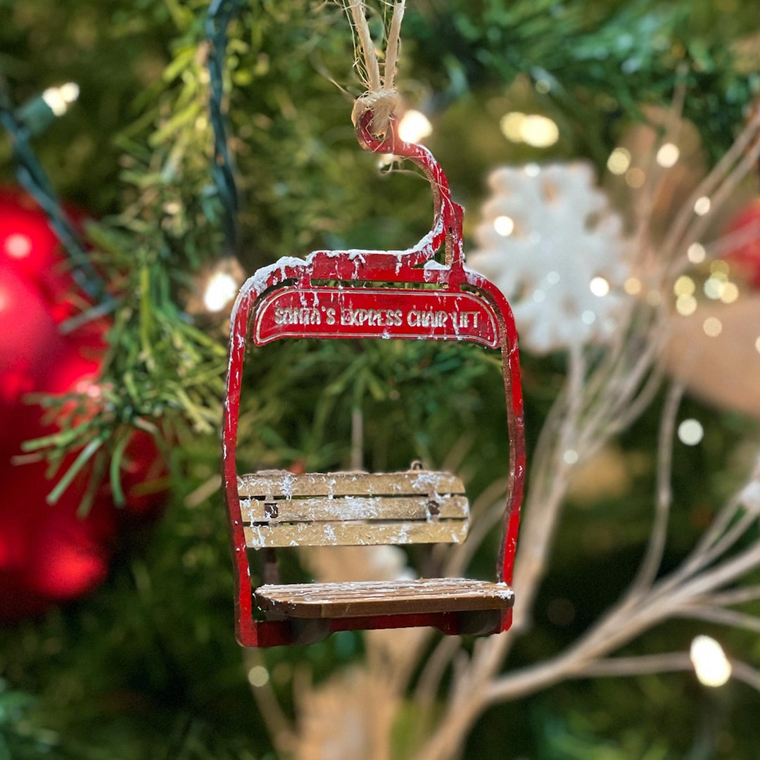 Vintage Ski Chair Lift Ornaments SVG DXF: Laser Cut Files (digital ...