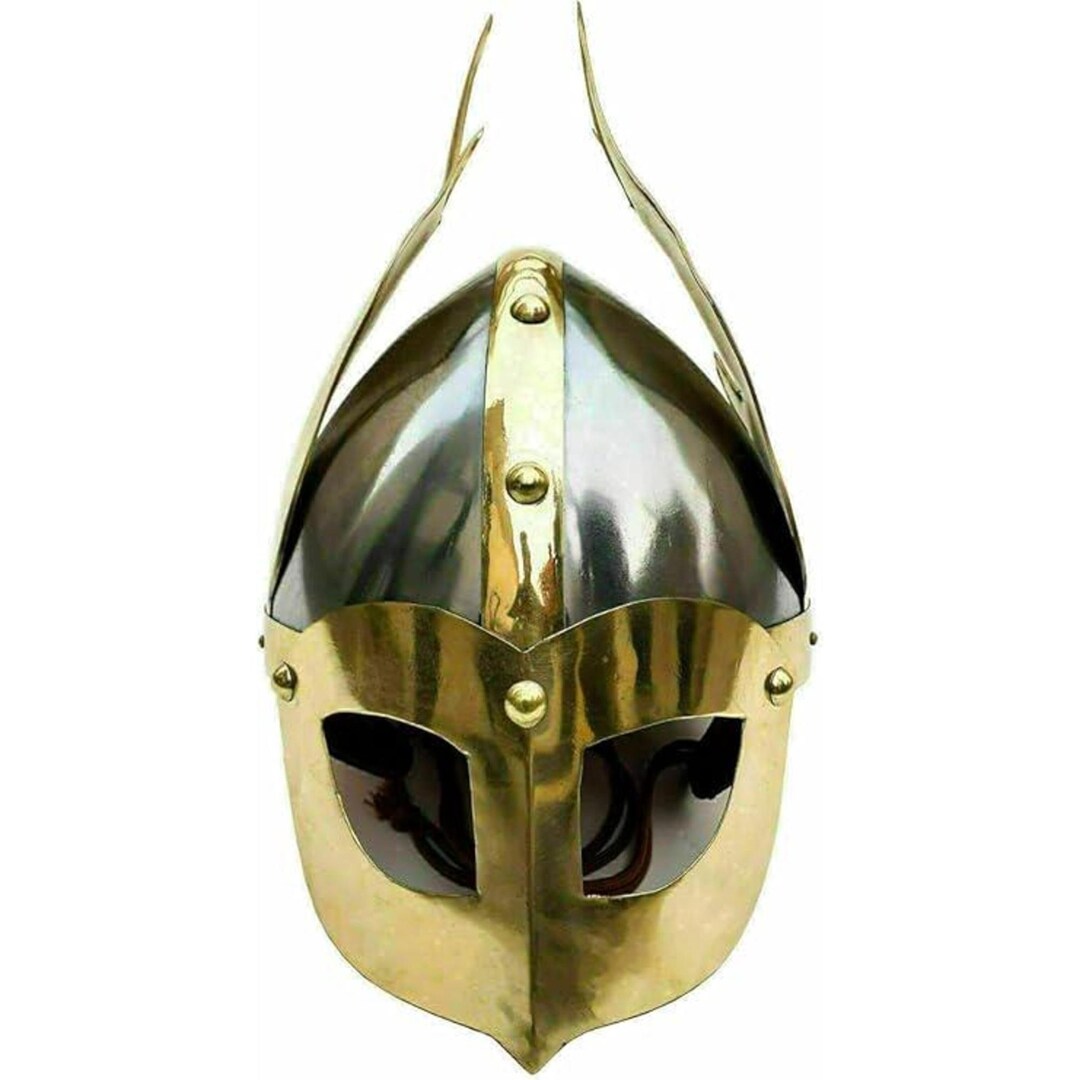 Winged Viking Armor Helmet: Medieval Nasal Guard, 18G Steel - Etsy