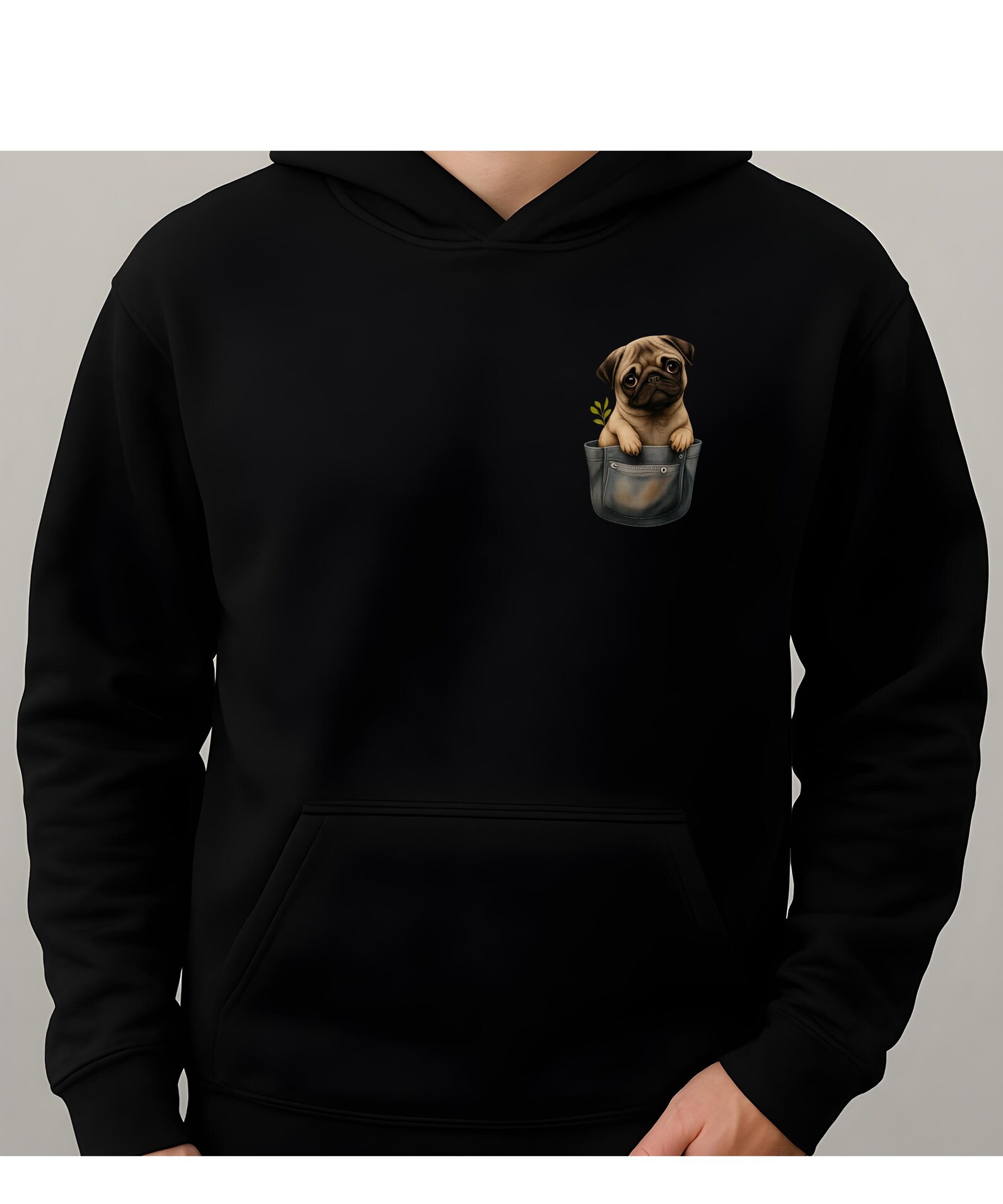 Pug Pocket T-shirt: 3D Puppy Graphic Tee - Dog Lover Gift - Etsy