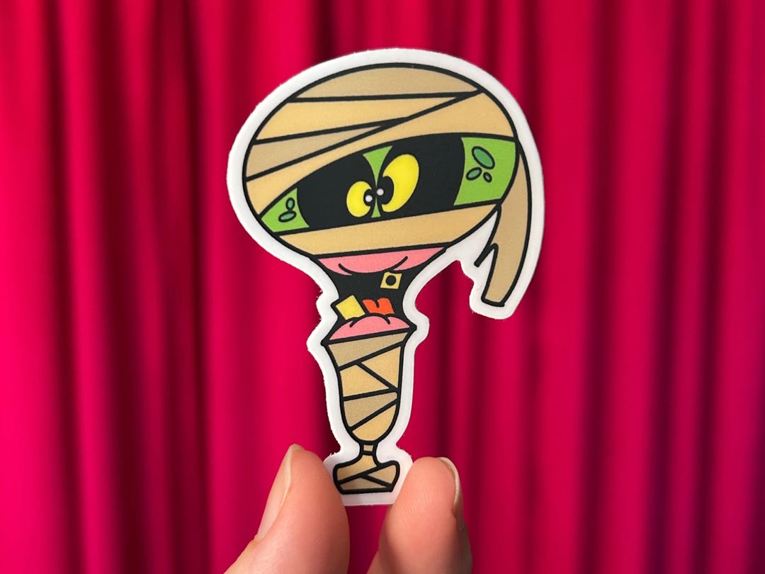 Creepy Cute Mummy Sticker – Spooky Halloween Vinyl Decal - Etsy
