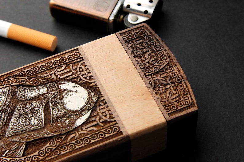 Templar - Cigarette Case Laser Engraved + Hand Painting - Stot of 10 ...