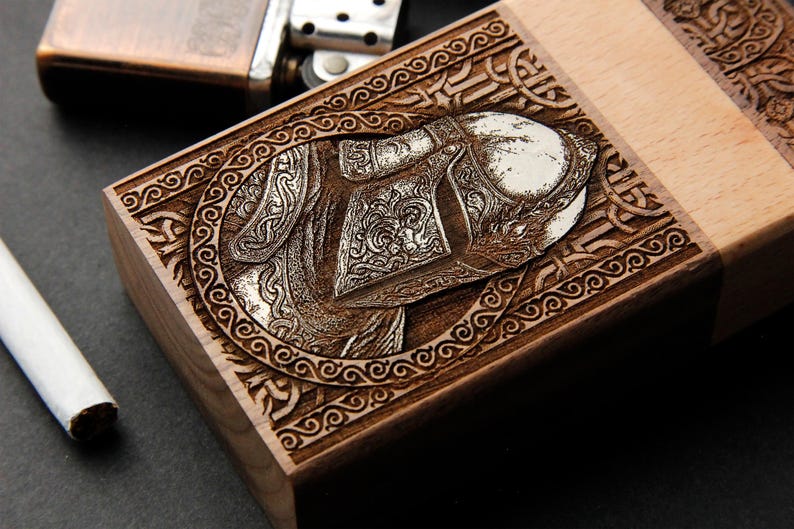 Templar - Cigarette Case Laser Engraved + Hand Painting - Stot of 10 ...