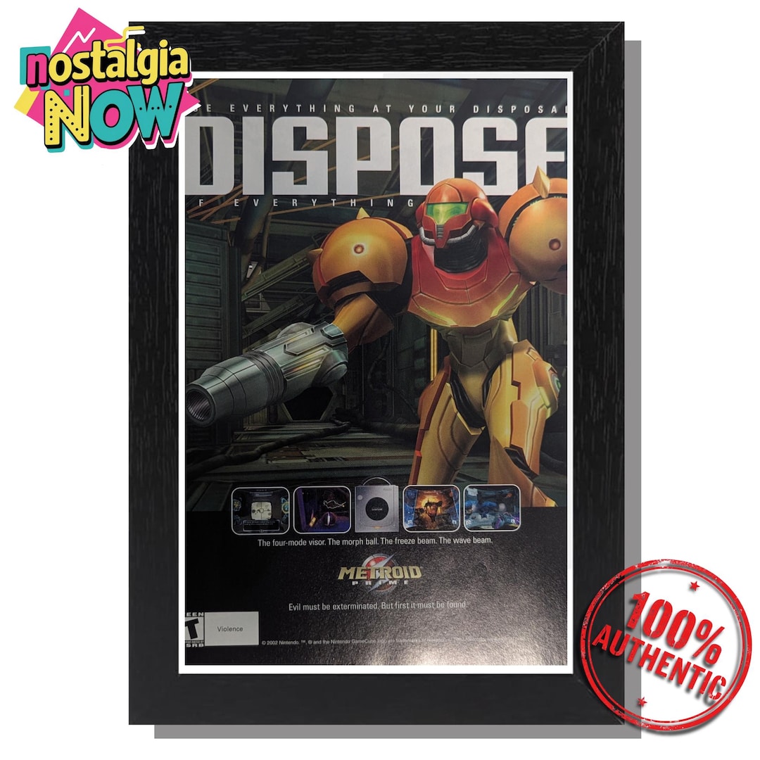 2002 Metroid Prime Nintendo Gamecube Advance Video Game Magazine Ad ...