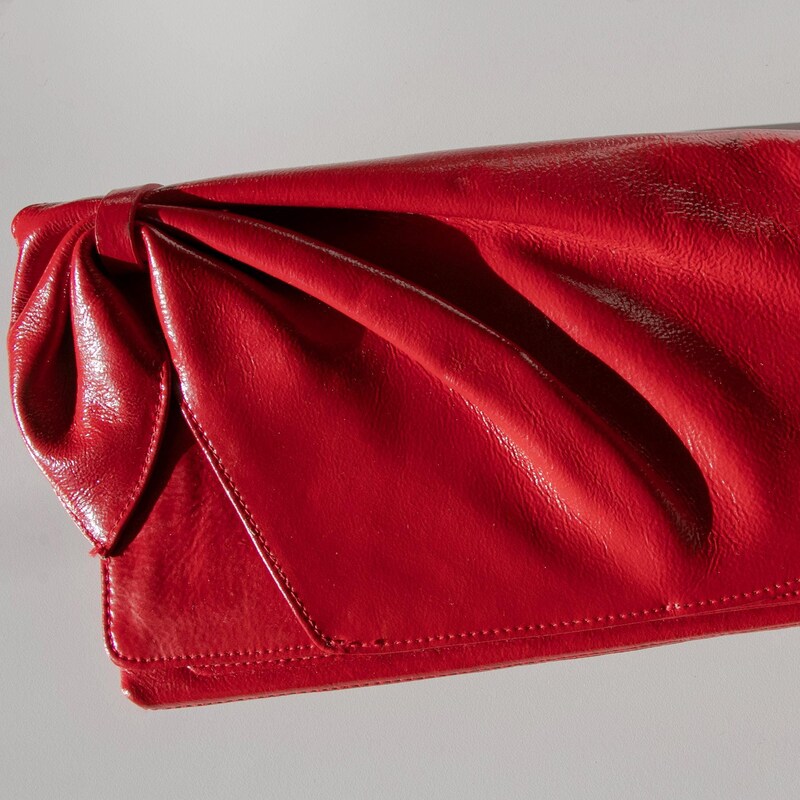 Red Leather Clutch - Etsy