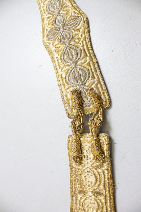 1960s Belt Gold Bullion Metallic Waist Cinch - Gem