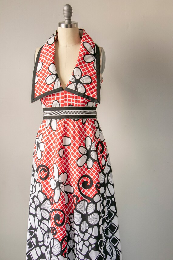 1970s Maxi Dress Morton Miles Maxi Gown S - Gem