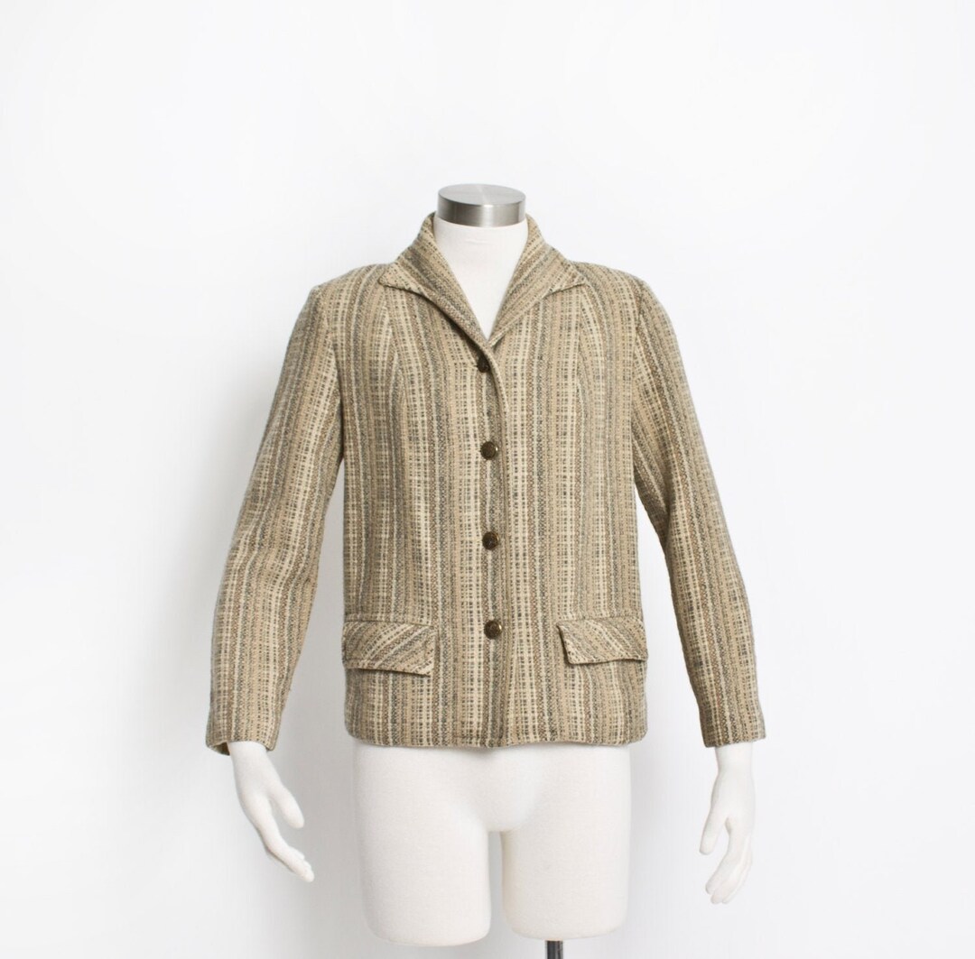 1960s PENDLETON Jacket Wool Tweed Mod Cropped S - Etsy