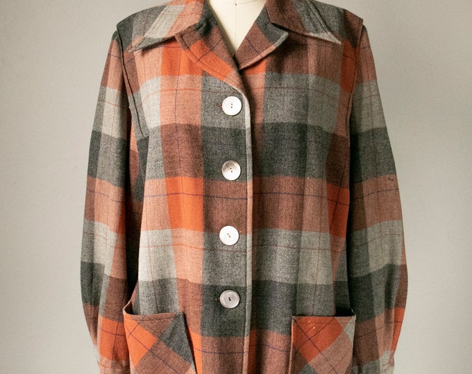 1950s Pendleton 49er Jacket Wool Plaid Sportswear L - Etsy