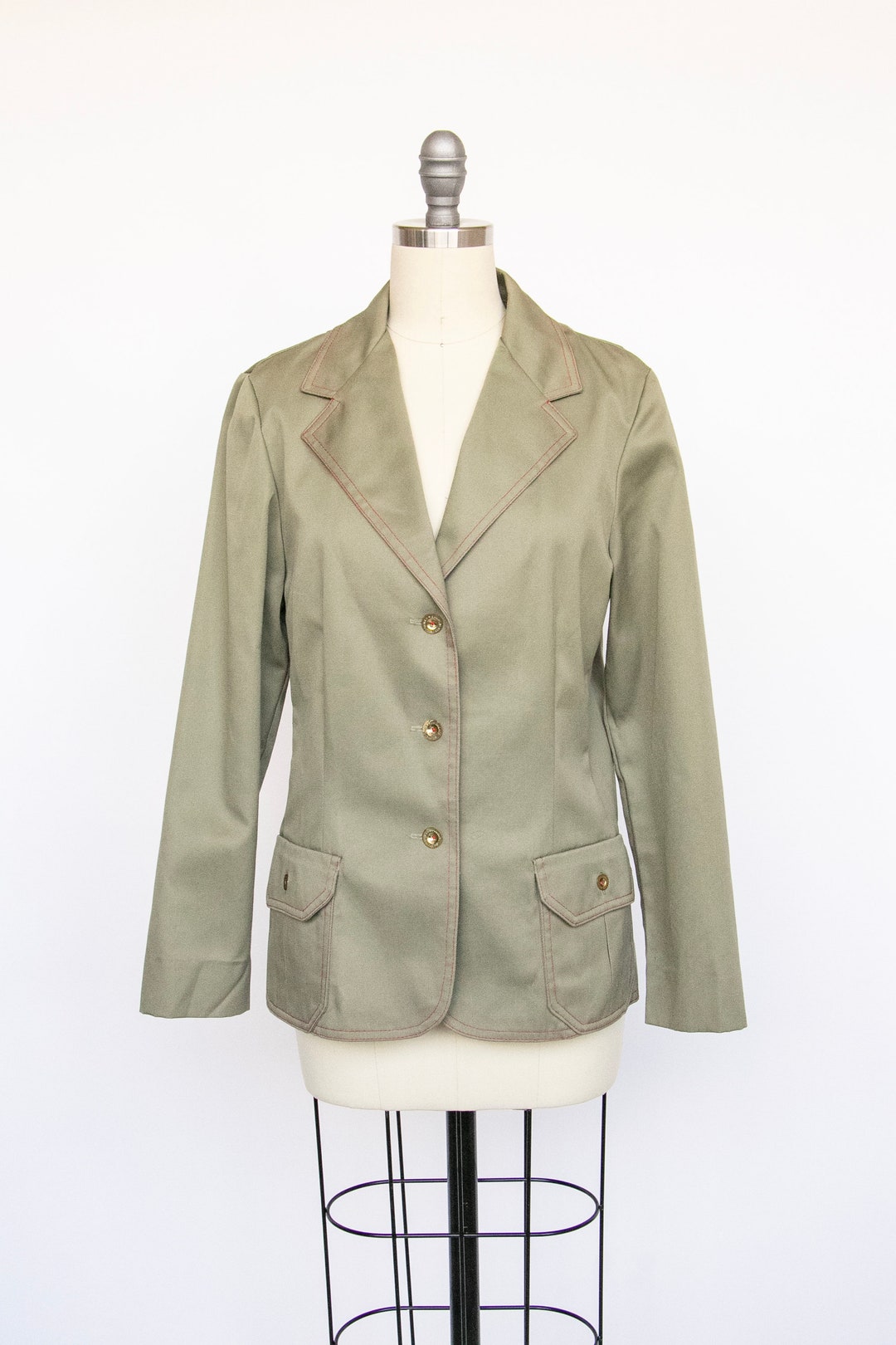 1970s Blazer Green Equestrian Jacket M - Etsy