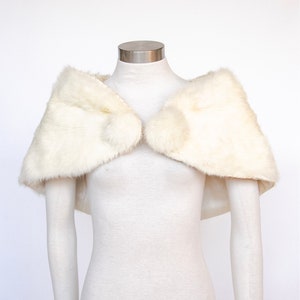 1950s Fur Stole White Rabbit Plush Fluffy Wrap XS - Etsy