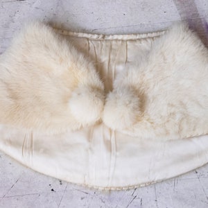 1950s Fur Stole White Rabbit Plush Fluffy Wrap XS - Etsy