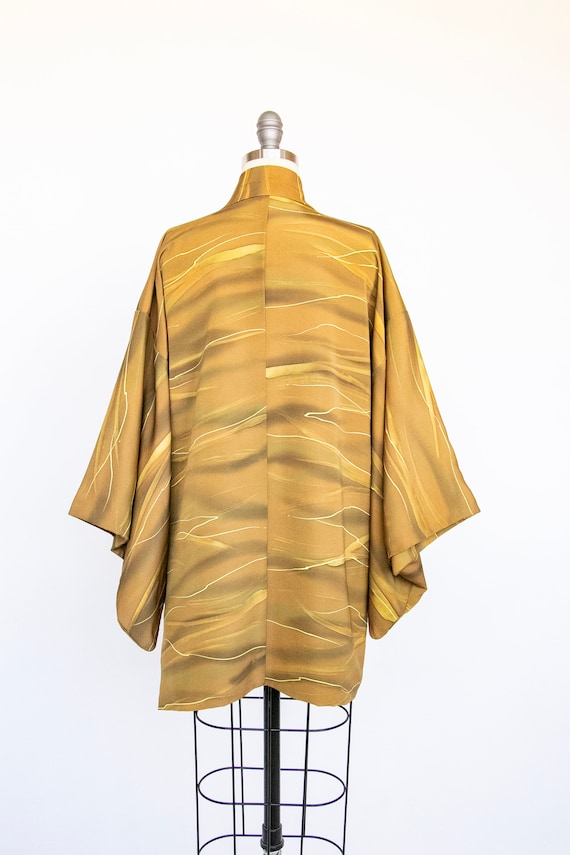 1950s Haori Rayon Crepe Lounge Robe - Gem