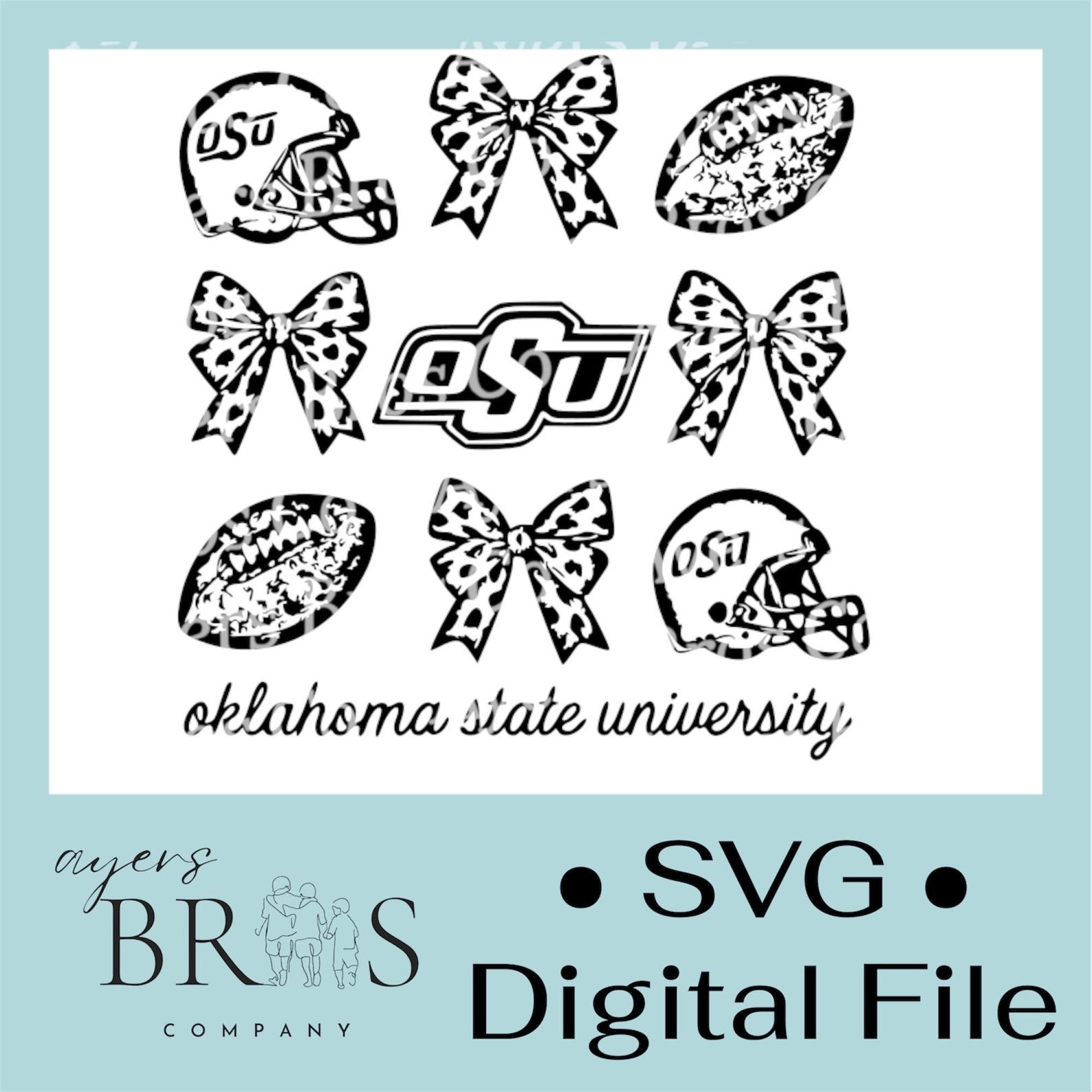OSU Football Oklahoma State University Cowboys Go Pokes SVG File ...