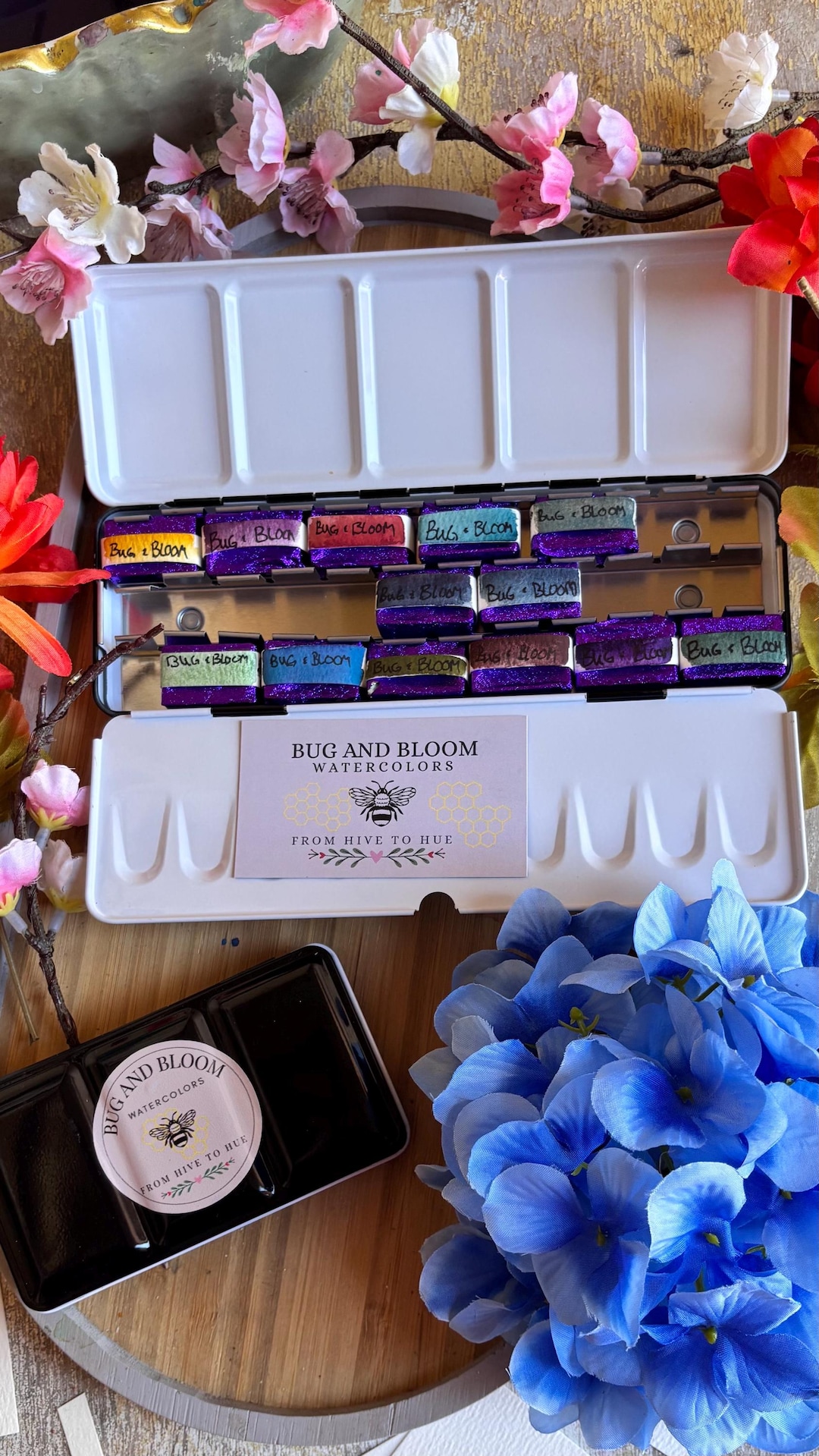Bug and Bloom Happy Birthday 12 Pan Palette - Etsy