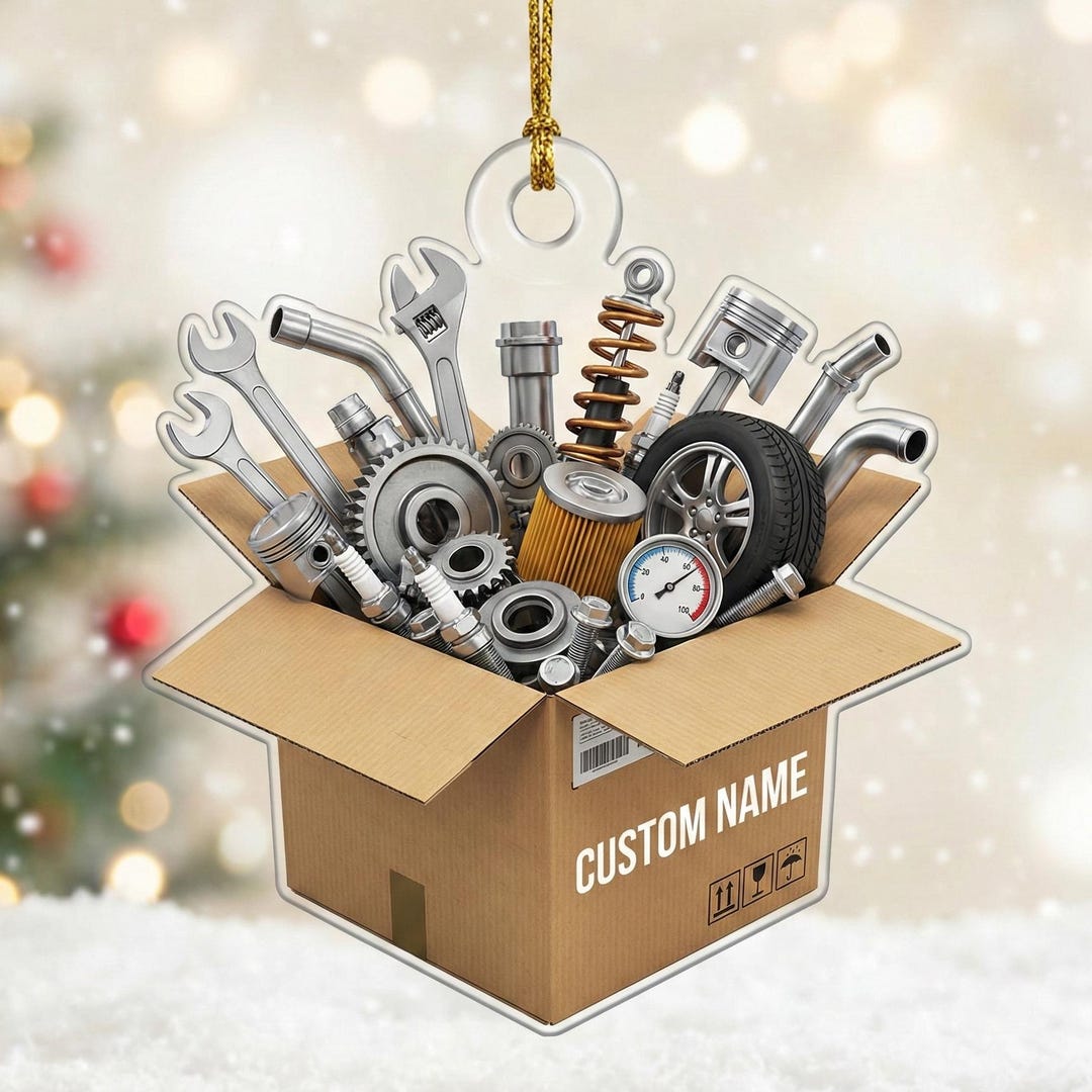 Custom Mechanic Tool Box Ornament, Christmas Tree Repair Shop Decor ...
