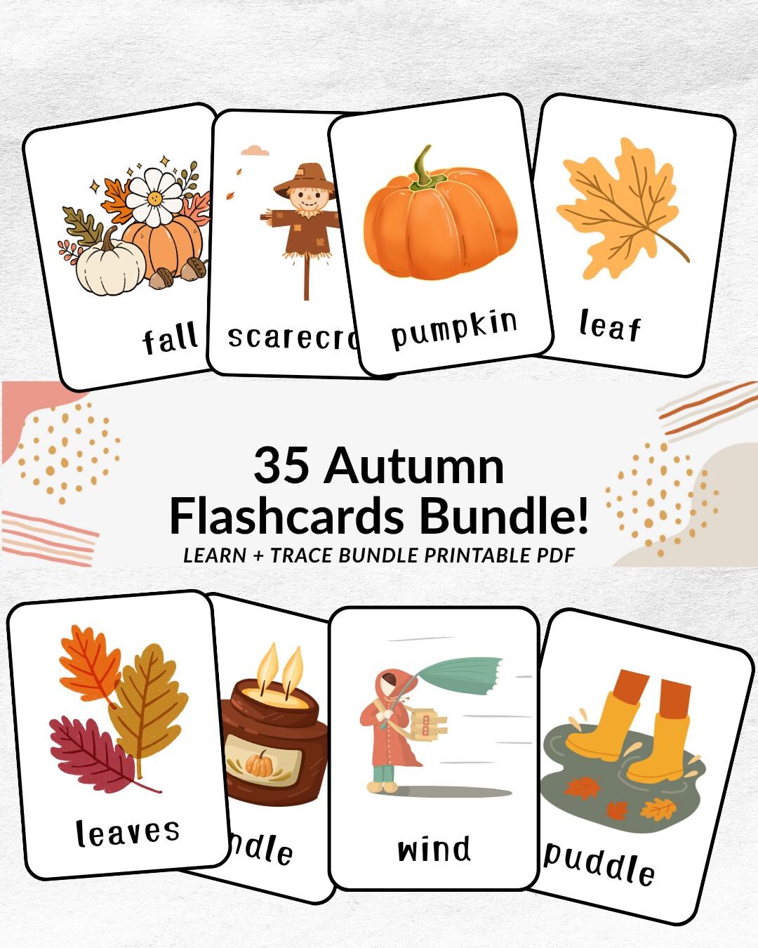 Fall Vocabulary Bundle Printables - Etsy