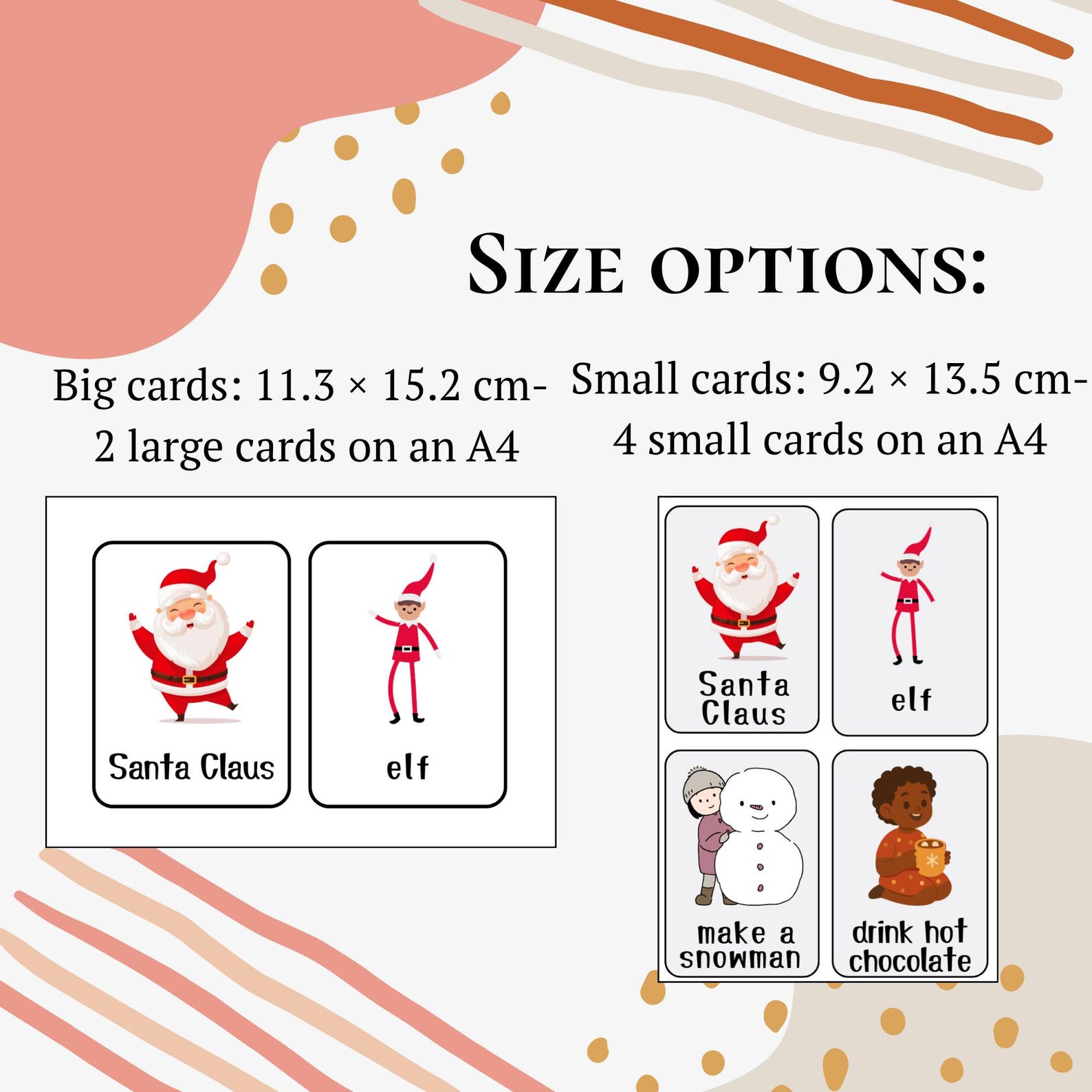 26 Winter Flashcards —big, Small & Tracing Cards | Printable Kids ...