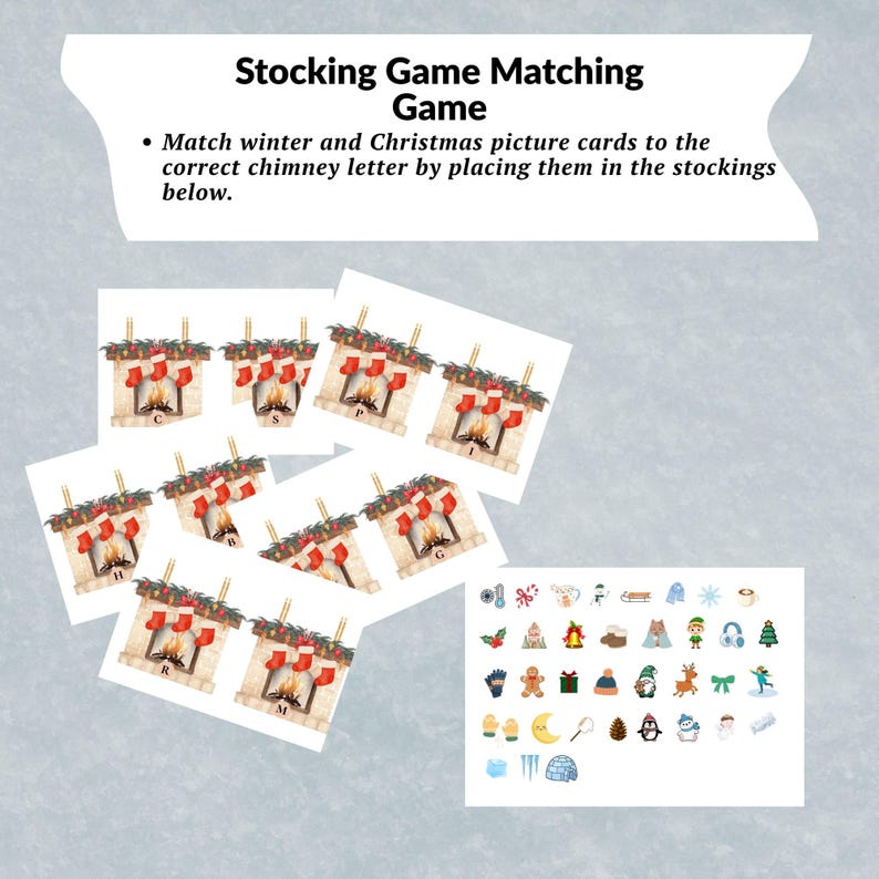 Winter Letter Matching Game | Alphabet Matching Printable | Preschool ...