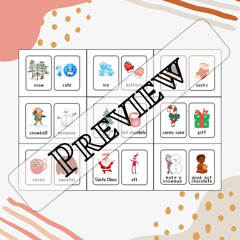 26 Winter Flashcards —big, Small & Tracing Cards | Printable Kids ...