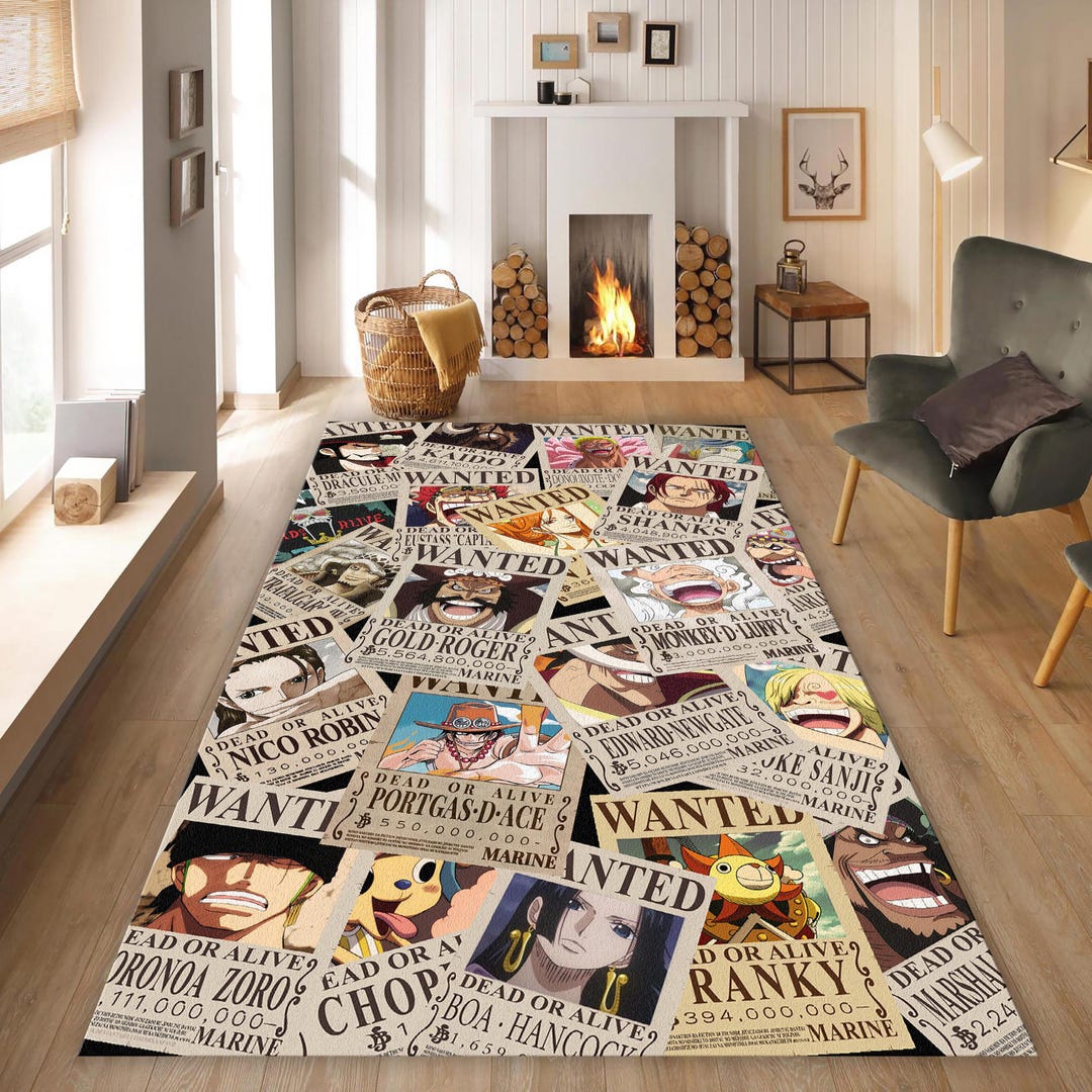 One Piece Rug, Anime Rug, Perfect Gift for Anime Fans, Manga Rug, Anime ...