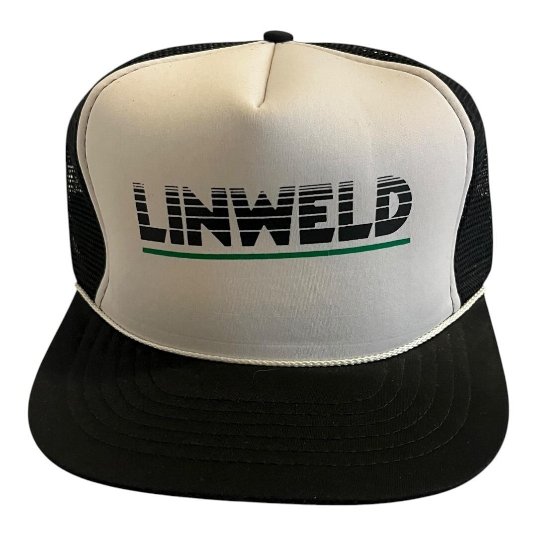 Vintage Linweld Gas Truckers Hat Snapback Cap Black Logo Black Storm ...