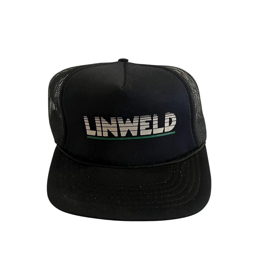 Vintage Linweld Gas Truckers Hat Snapback Cap Black 90s Logo Black ...