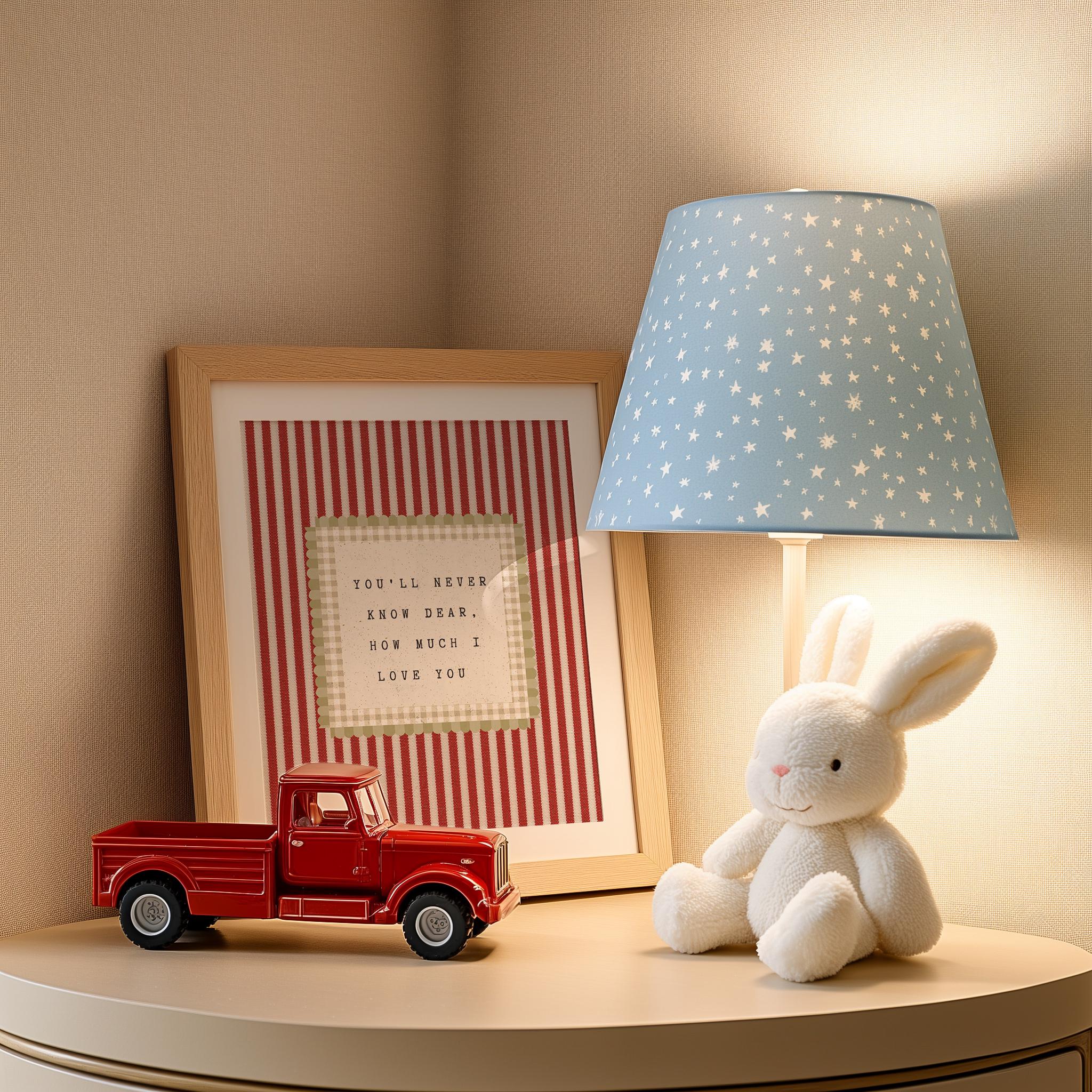 You'll Never Know Dear How Much I Love You Nursery Wall Art, Red ...
