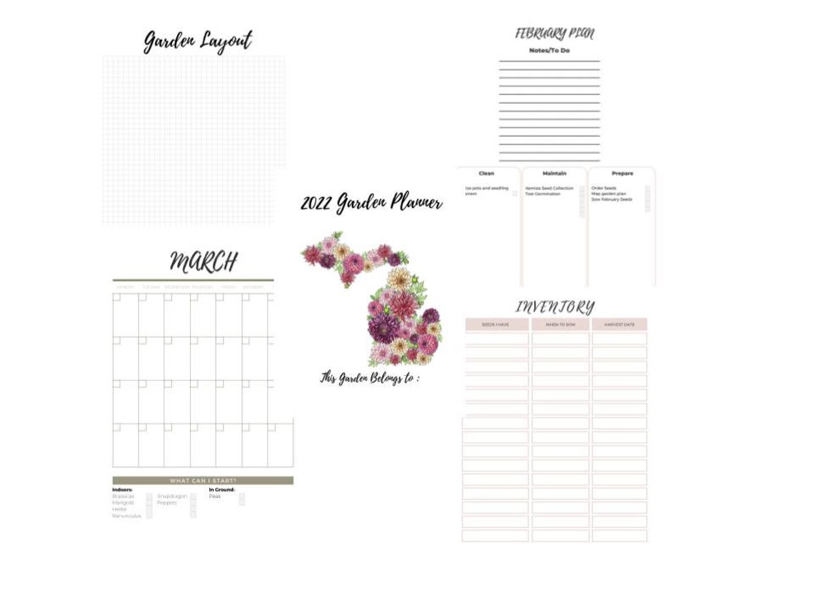 Digital Garden Planner Dahlias Digital Download - Etsy