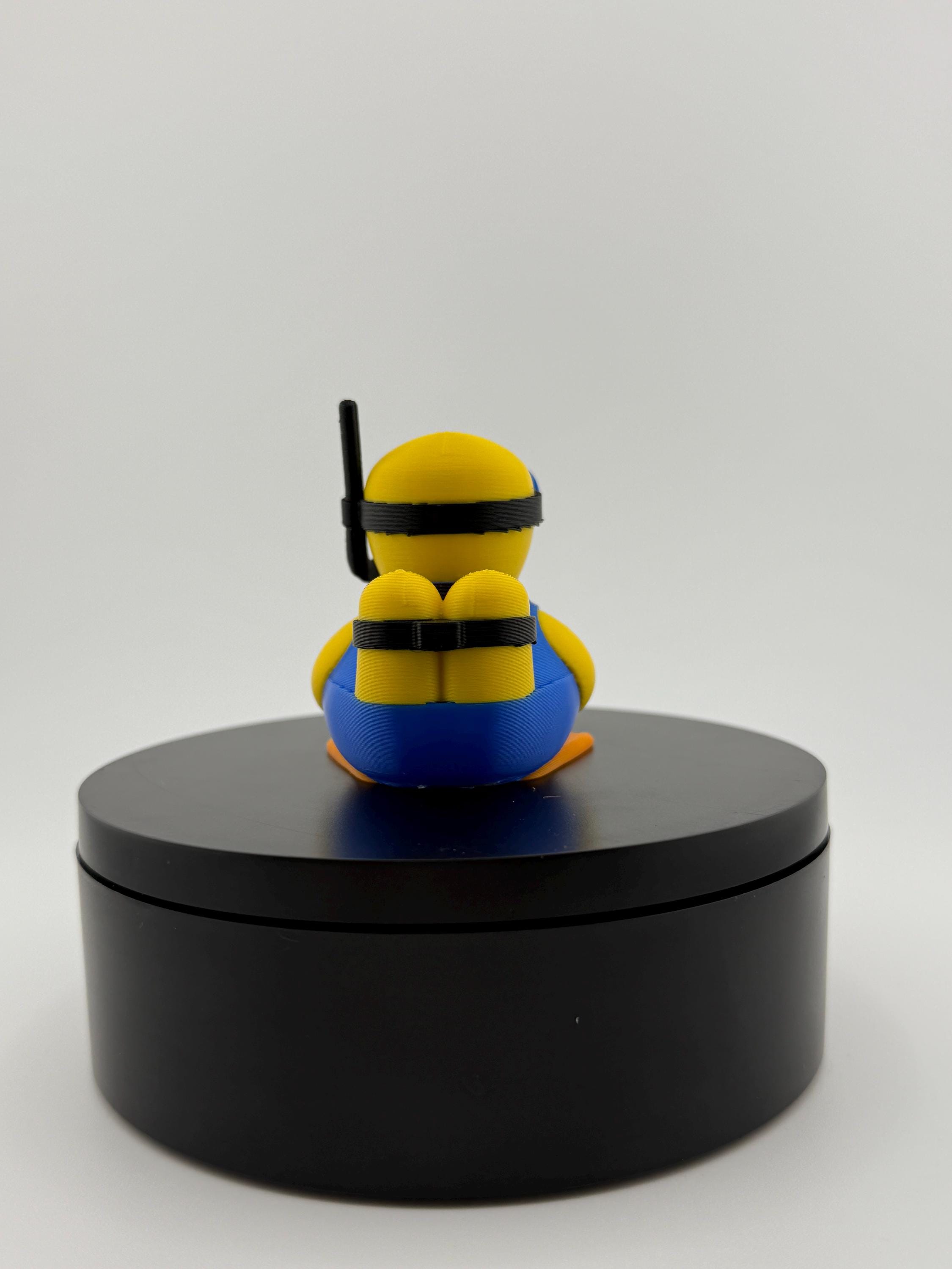 3D Printed Scuba Diver Duck Sculpture: Quirky Ocean Decor - Etsy