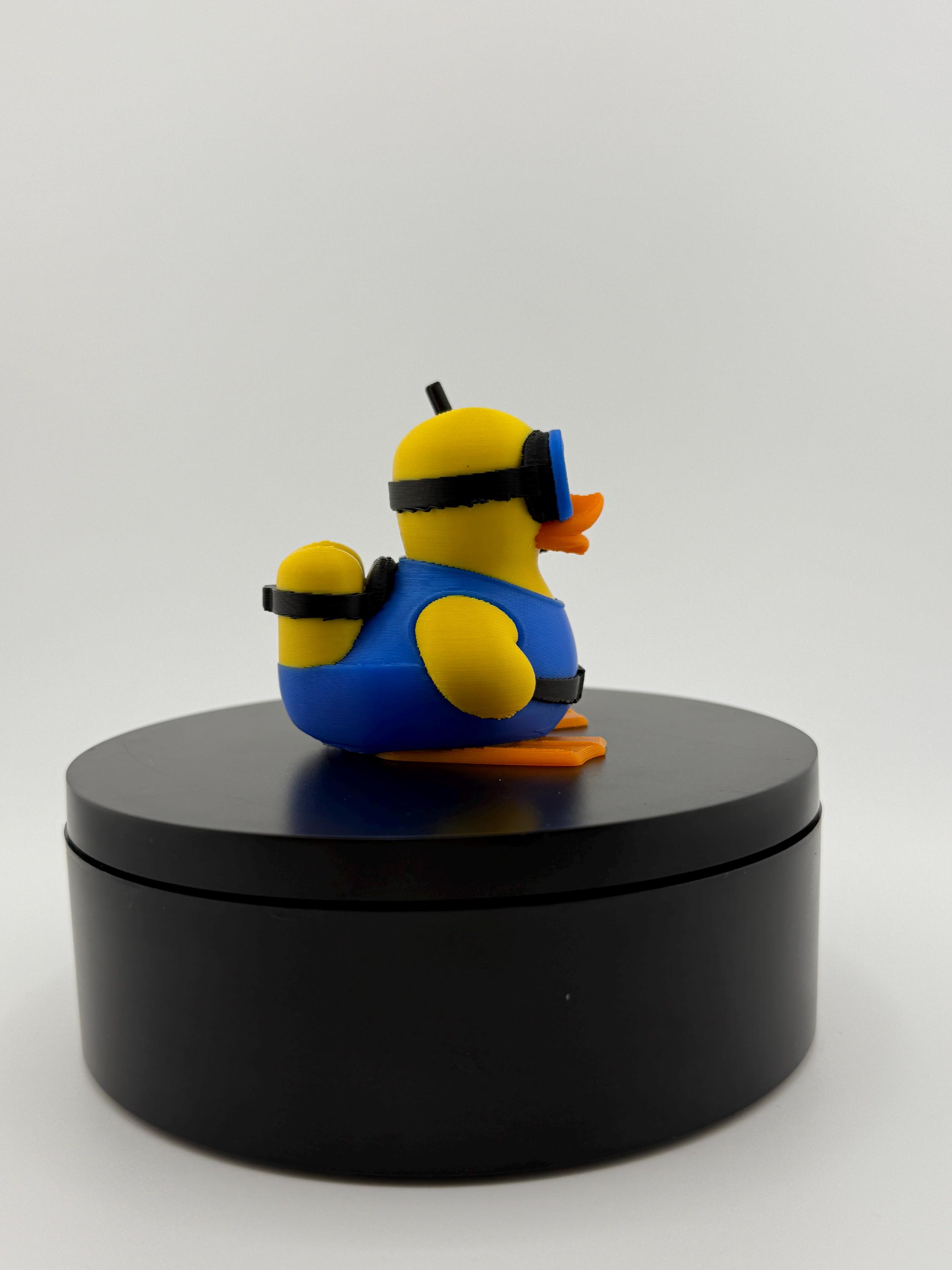 3D Printed Scuba Diver Duck Sculpture: Quirky Ocean Decor - Etsy