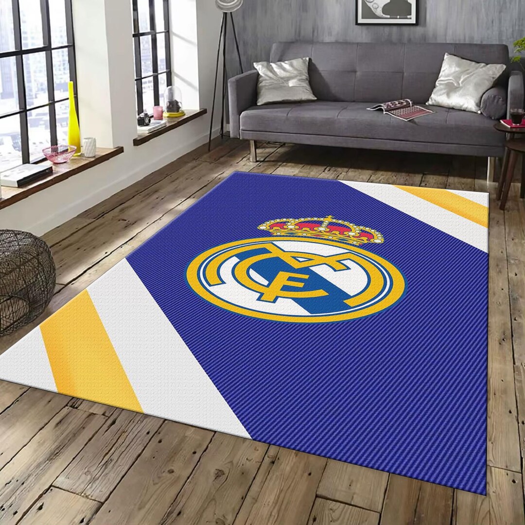 Real Madrid Football Rug: Vintage Style Team Decor - Etsy