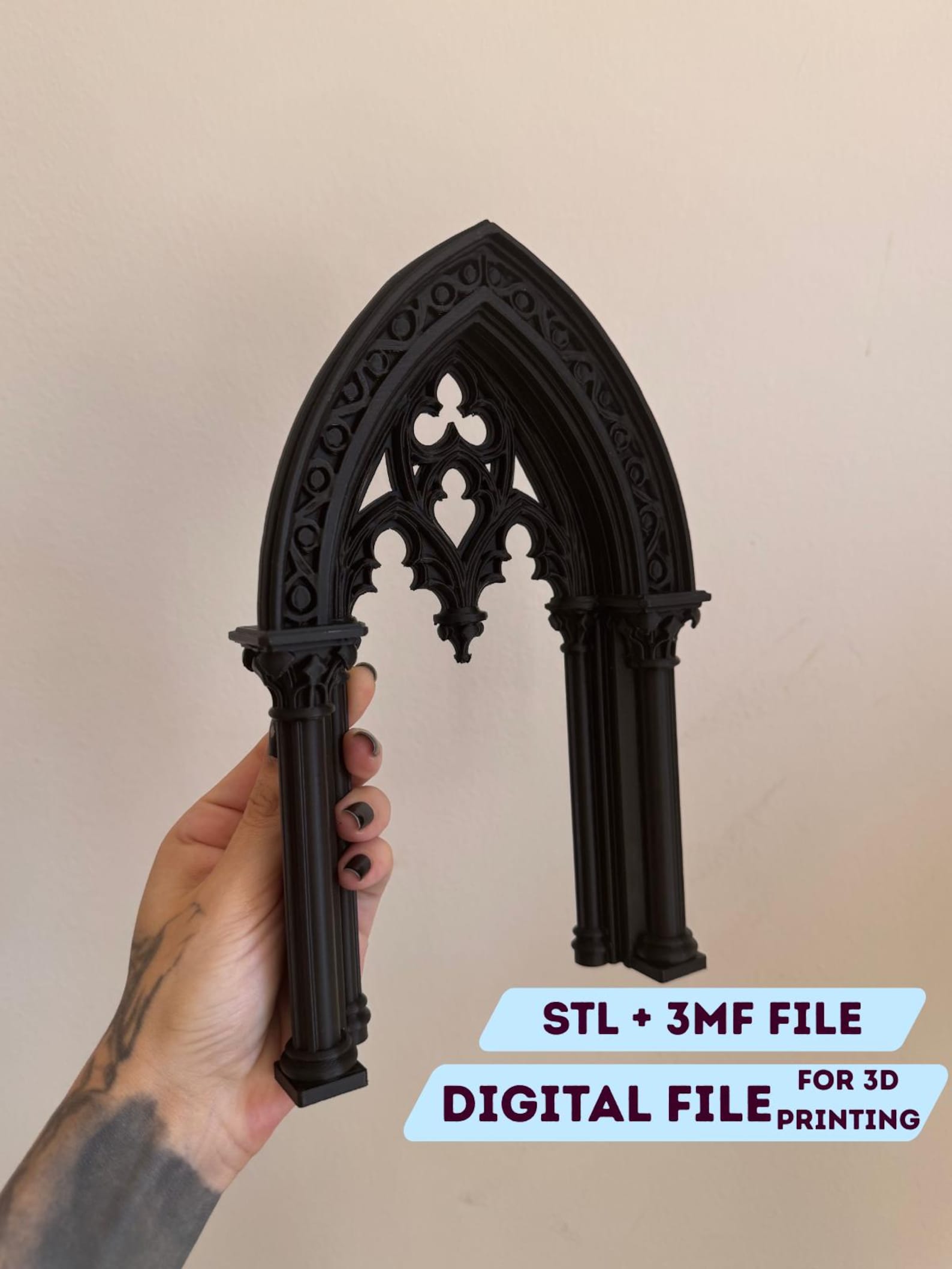 STL Gothic Arch Wall Decor – 3D Printing File – Digital Download Model ...