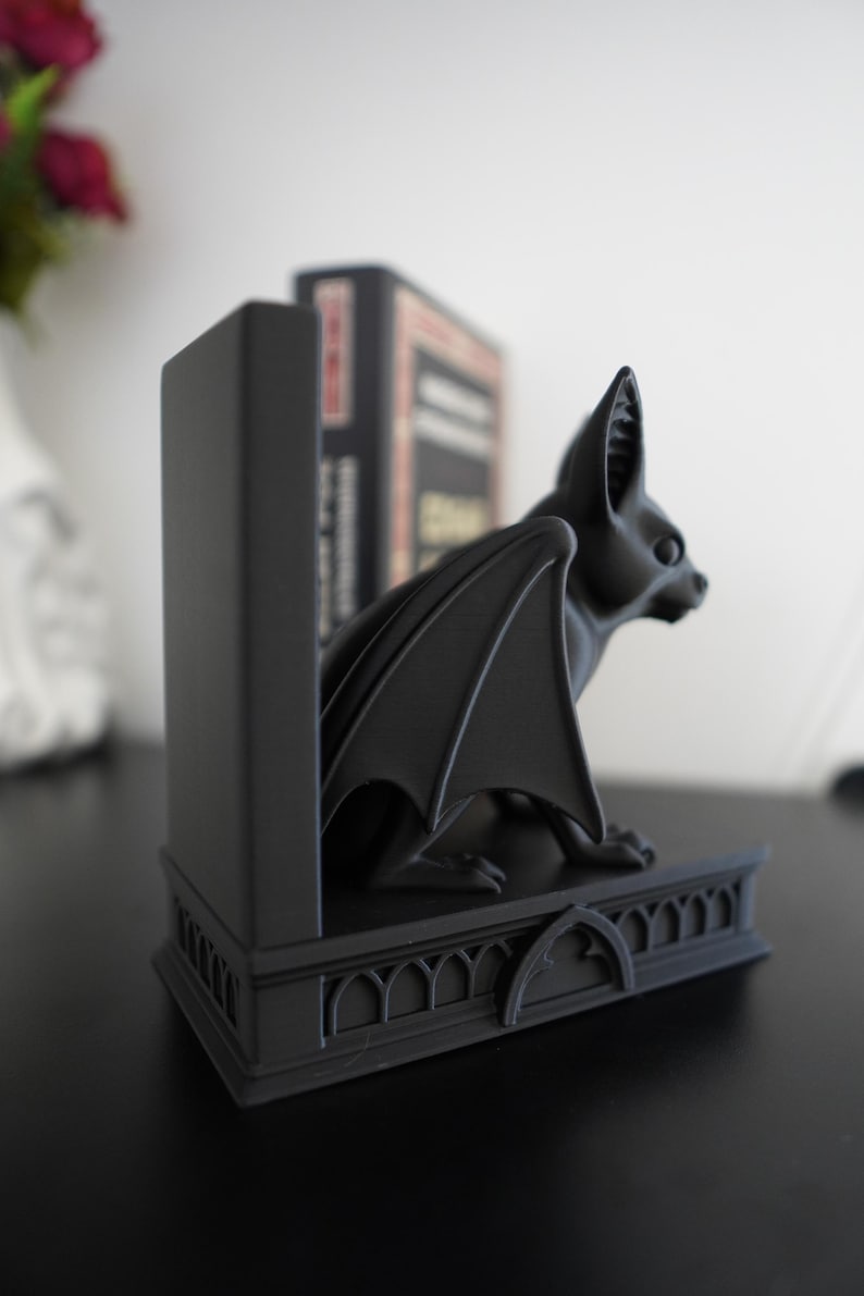 STL Gothic Bookend Bat Bookend Cathedral Book Nook– 3D Printing File ...