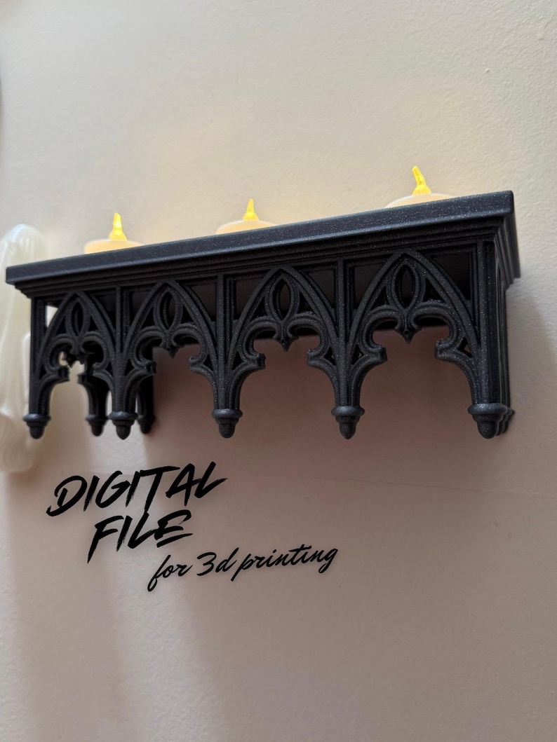 Gothic Cathedral Wall Shelf STL – 3D Printing File – Digital Download ...