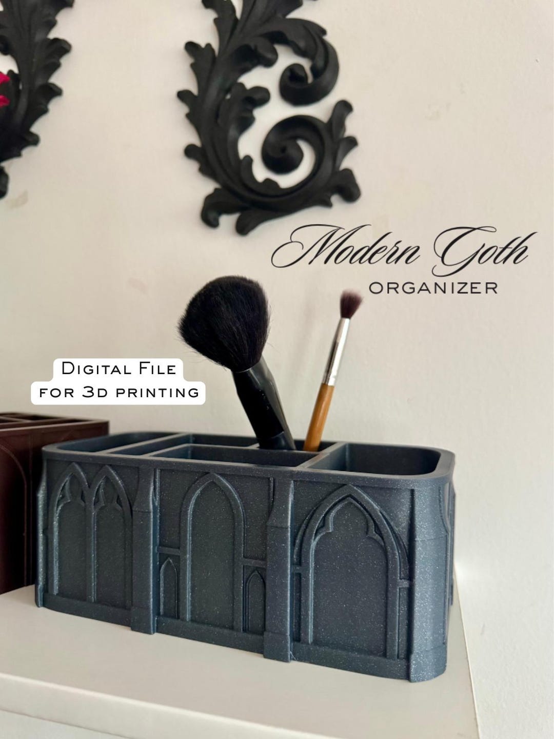 Modern Goth Cathedral Organizer STL – 3D Printing File – Digital ...