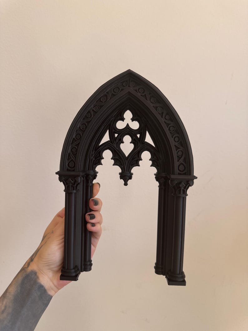 Gothic Arch Wall Decor STL | Cathedral Arch Wall Hanging | Witchy Altar ...