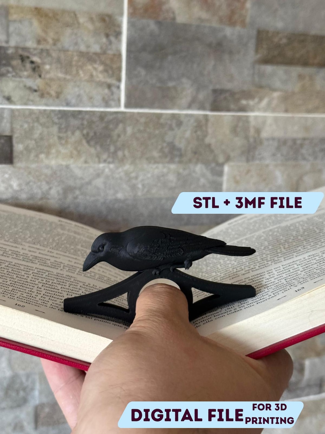 STL Page Spreader – 3D Printing File – Digital Download Model - Raven ...
