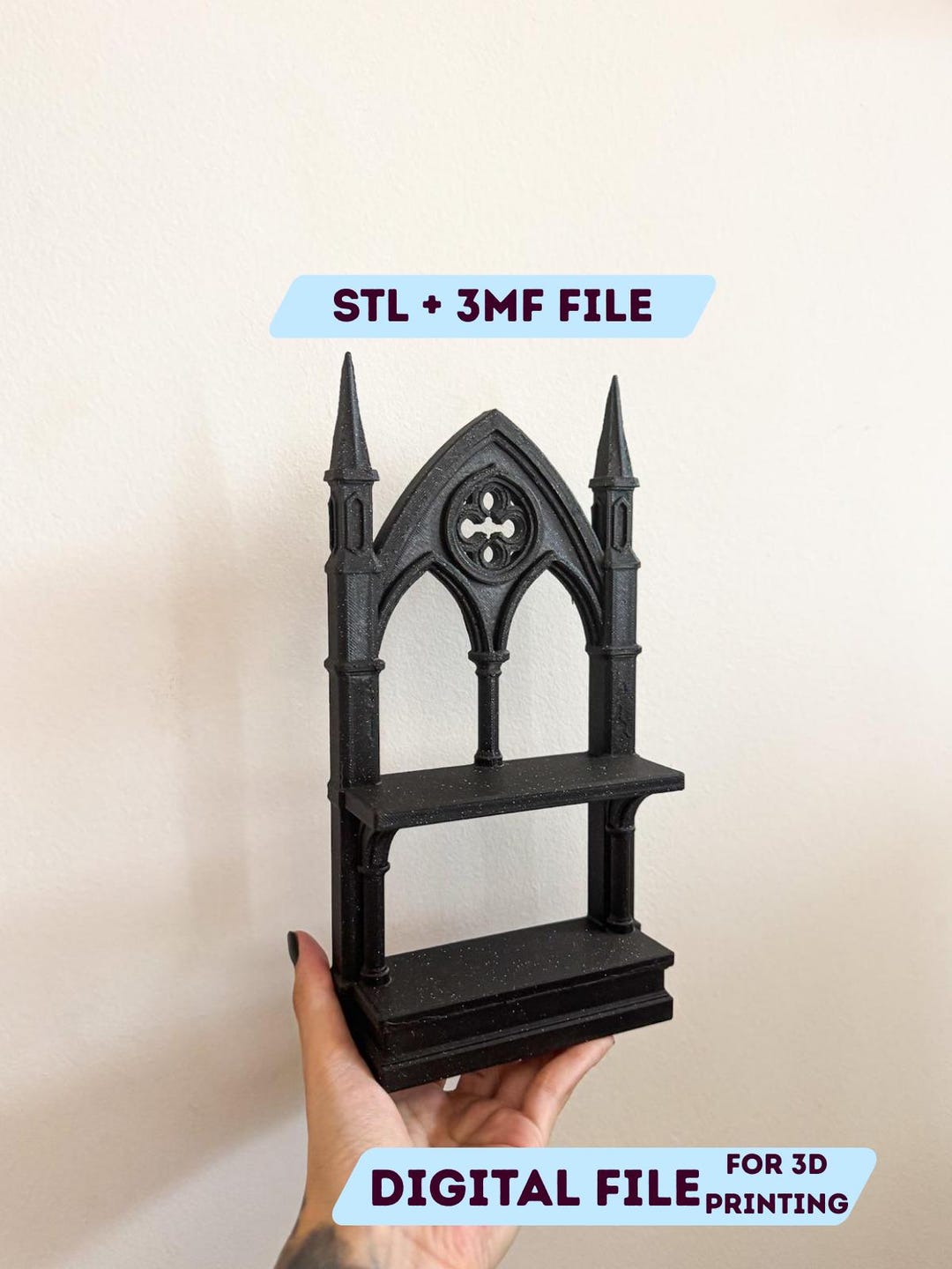 Cathedral Window Stand STL V2 | Gothic Jewelry Organizer | Witchy ...