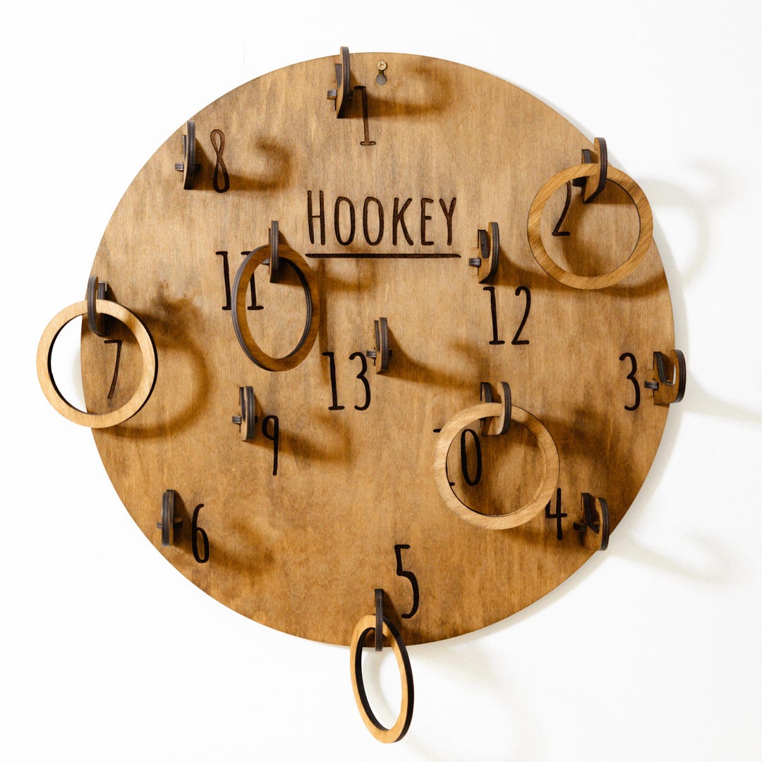 Hookey Wall Game, Wall Mounted Games for Kids, Hook and Ring Game, Ring ...