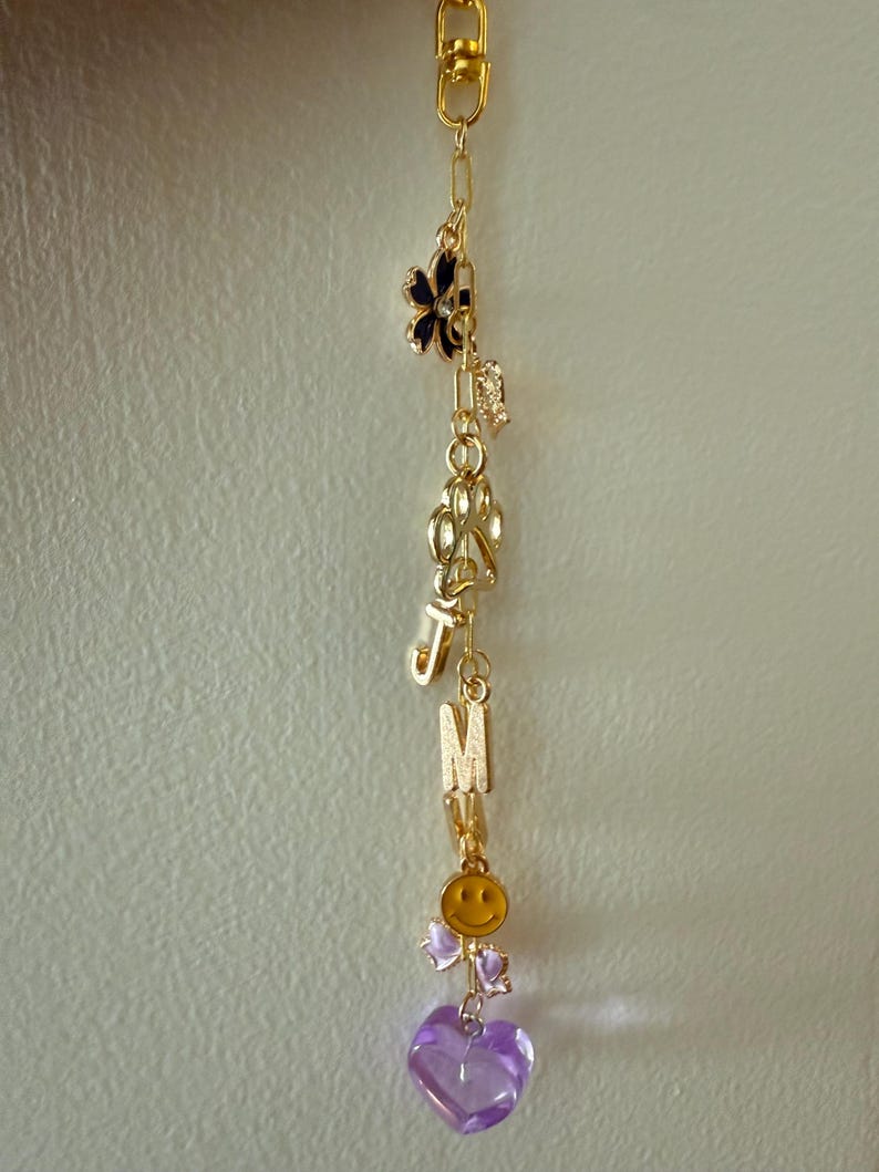 Personalized Bag Charm Chains - Etsy