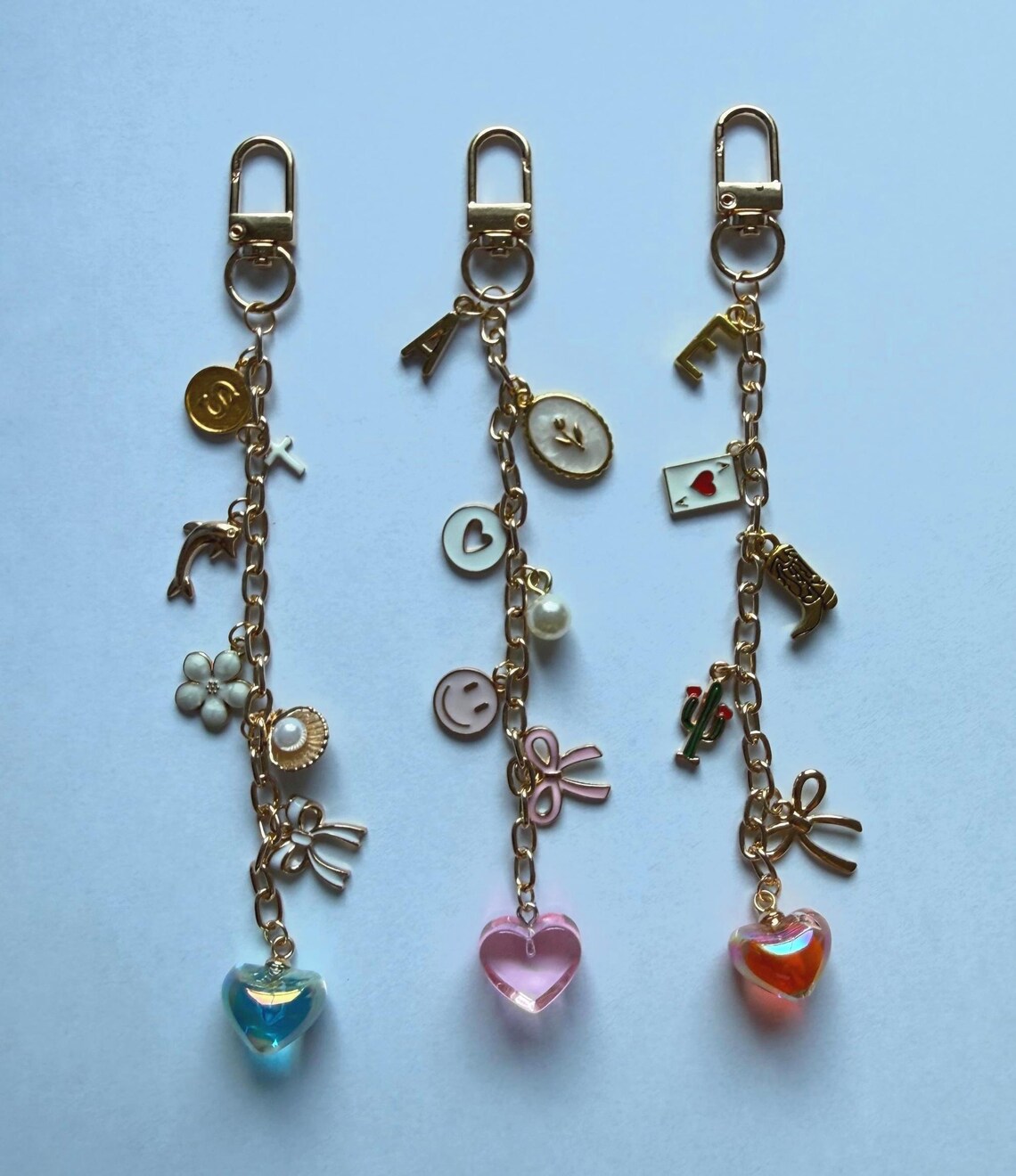 Personalized Bag Charm Chains - Etsy