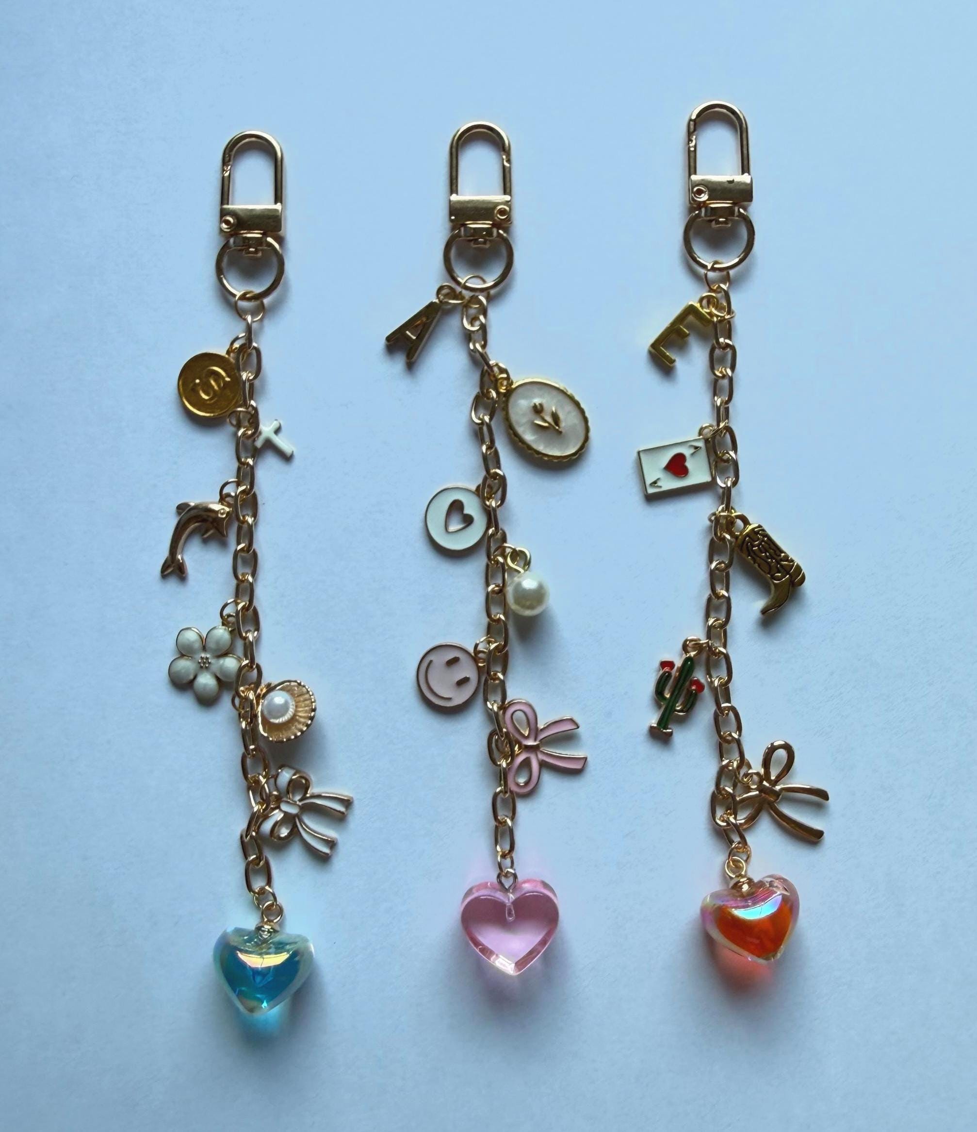Personalized Bag Charm Chains - Etsy